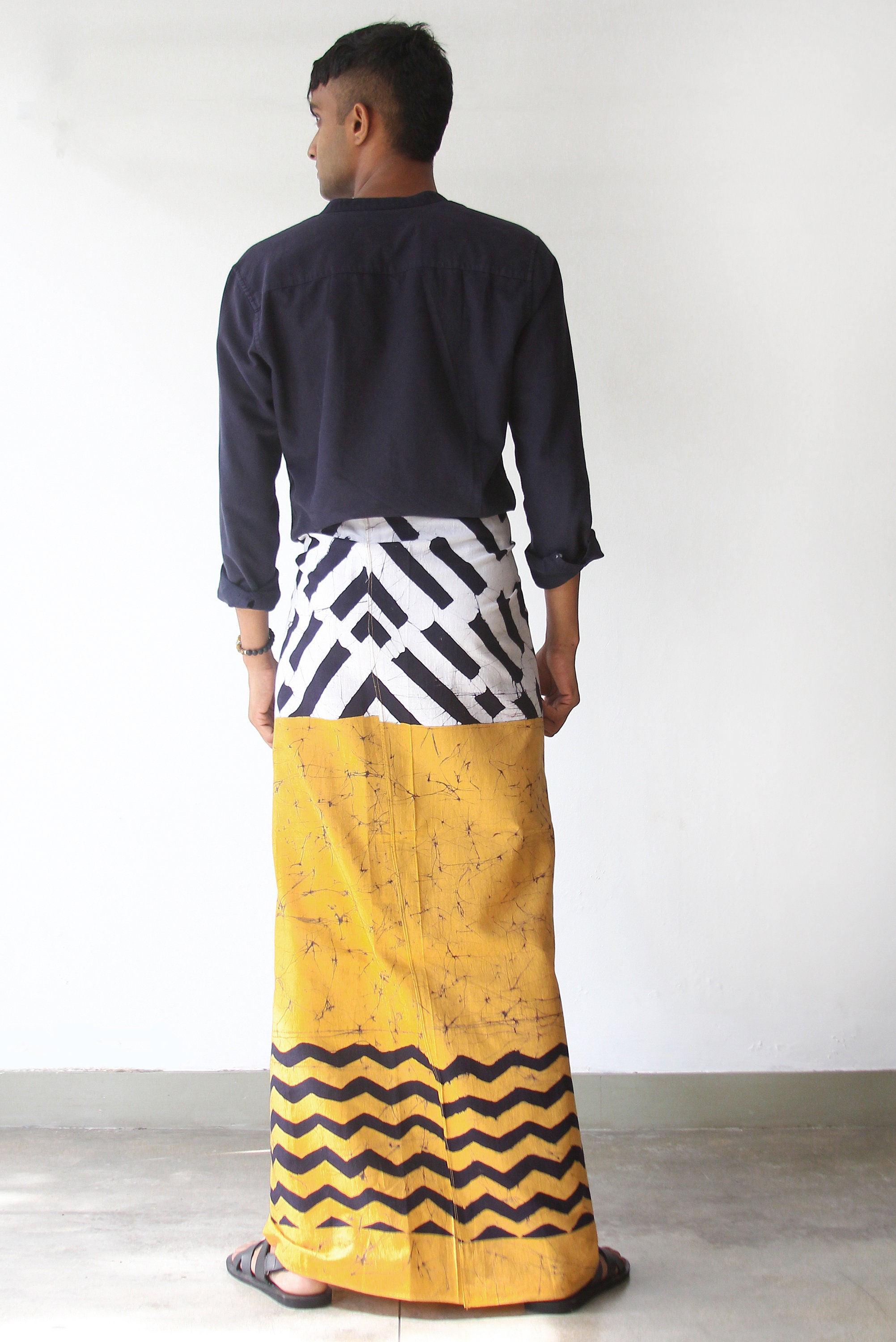Batik Sarong Longyi Malong Unisex One Size Handmade Mustard Yellow ...