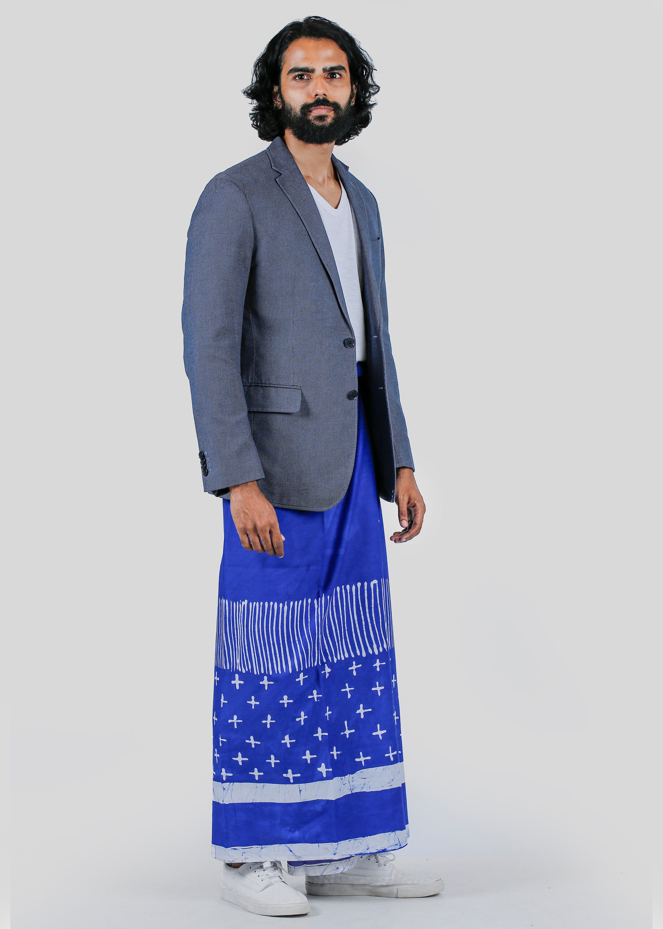 Batik Sarong Longyi Malong Unisex One Size Handmade Black Red Blue ...
