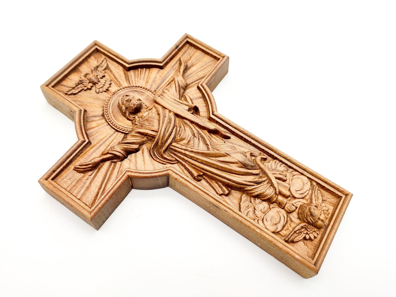 Small Cross Wood Crucifix Religious Wood Carving Catholic - Etsy