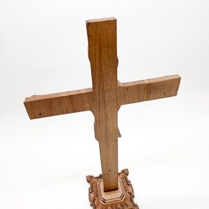 Big Crucifix Catholic Cross 18.5" Height, Crucifix Wooden Cross, Carved ...