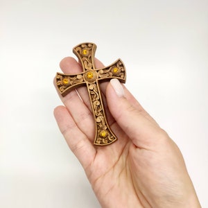 Small Cross, Wooden Cross, Carved Wooden Cross, Crucifix Catholic Cross ...