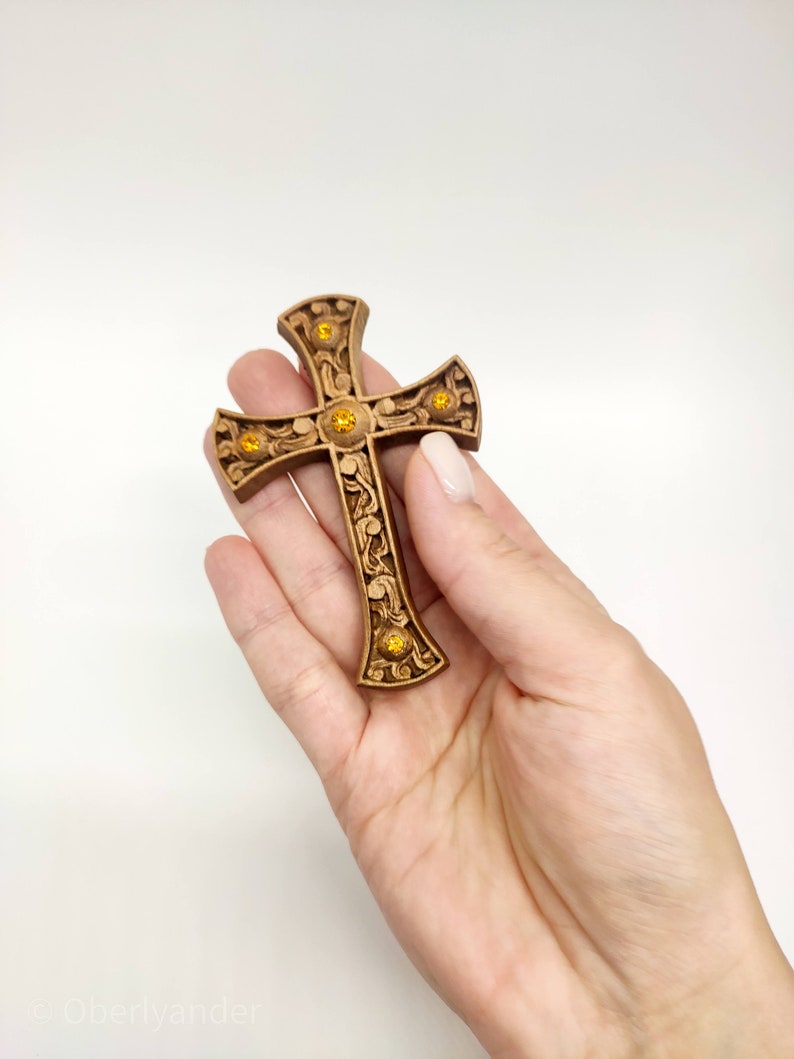 Small Cross Wooden Cross Carved Wooden Cross Crucifix | Etsy