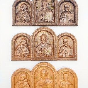 Triptych Wall Art, Holy Family, Triptych Mary Madonna, Religious Home ...