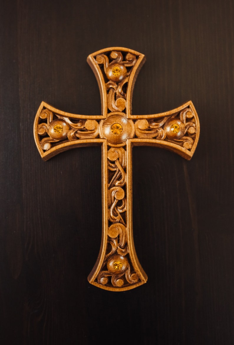 Small Cross, Wooden Cross, Carved Wooden Cross, Crucifix Catholic Cross ...