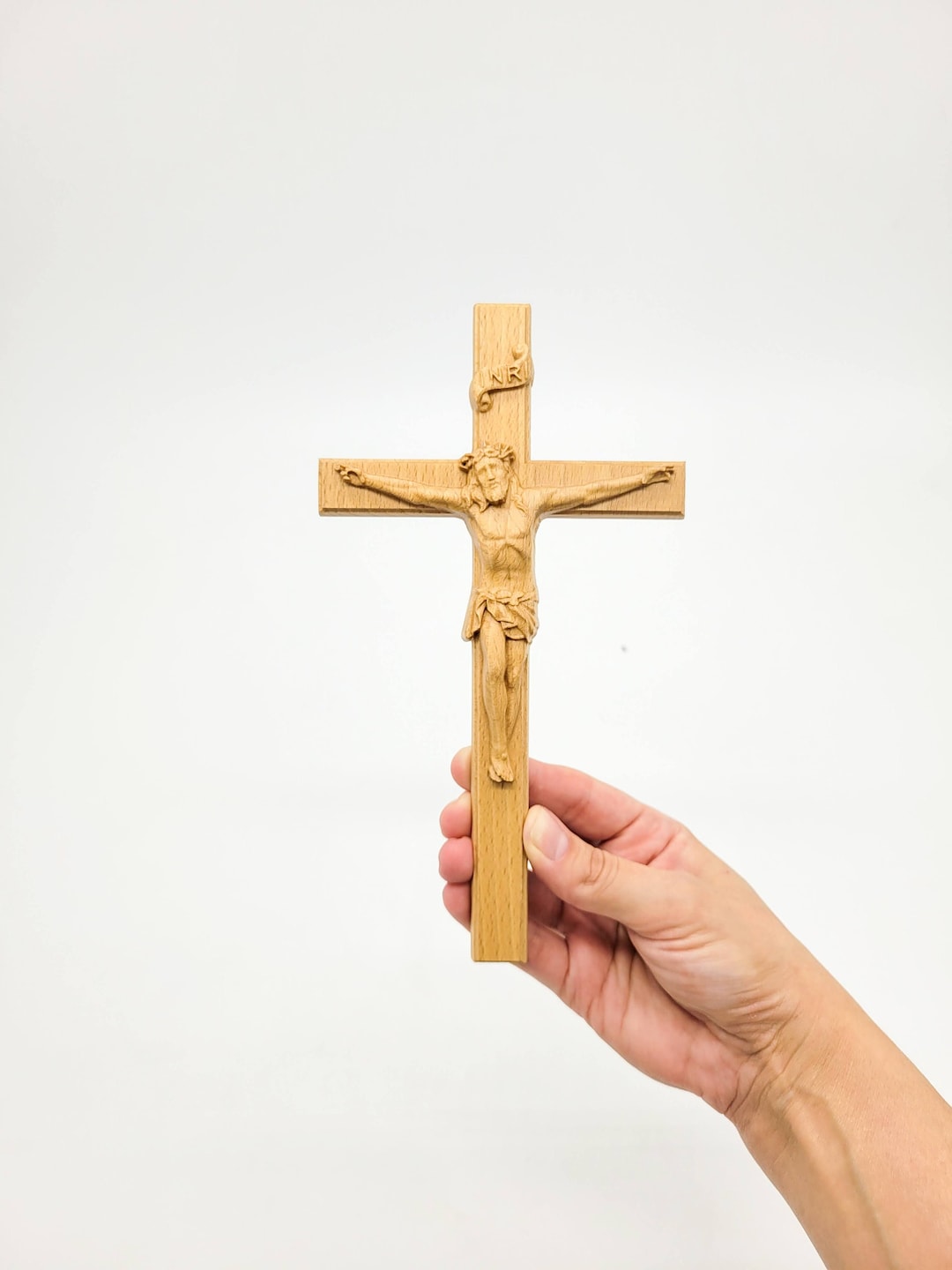Wood Crucifix 8.5" Catholic Cross, Crucifix Wooden Christ, Crucifix ...