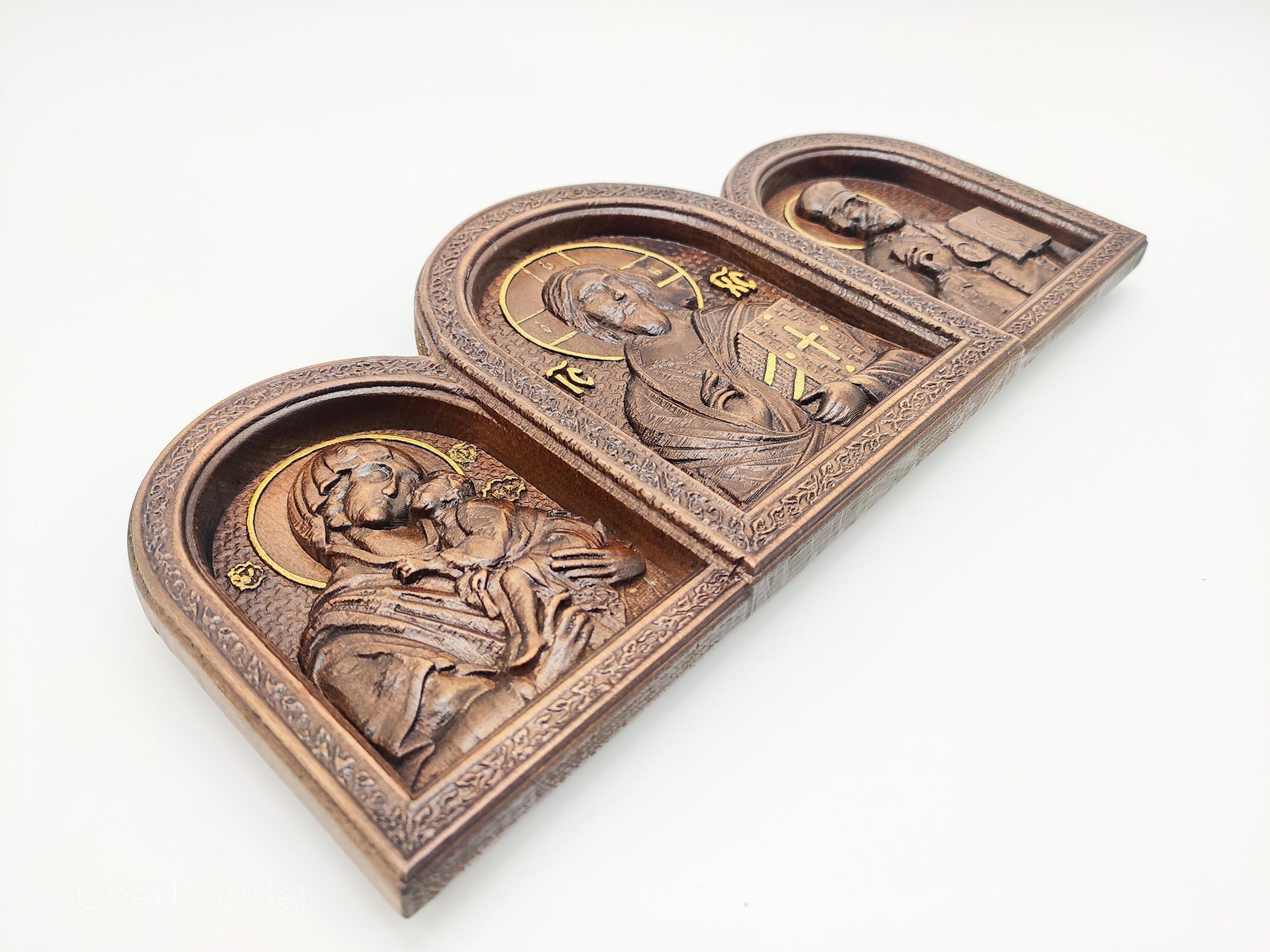 Triptych Wall Art Holy Family Triptych Mary Madonna - Etsy