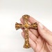 Small Cross, Wooden Cross, Carved Wooden Cross, Crucifix Catholic Cross ...