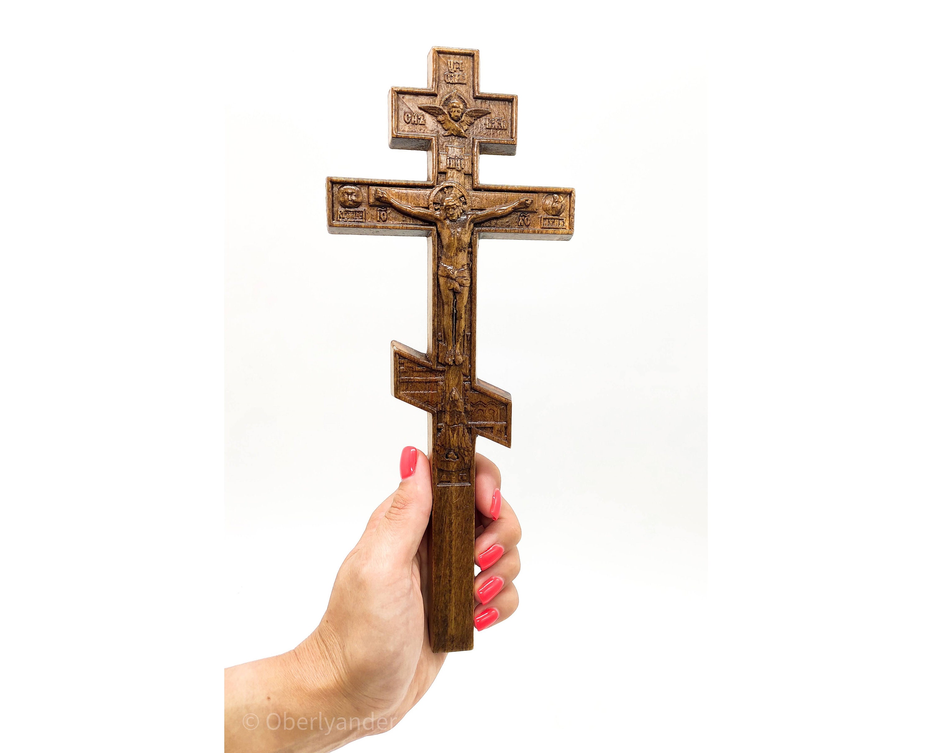 Wooden Christian Cross With Jesus