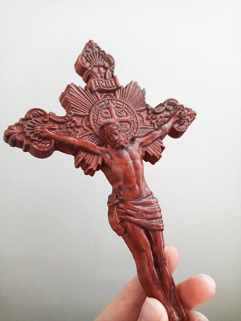 Crucifix Catholic Cross, Wooden Crucifix, Jesus Christ, Carved Wooden ...