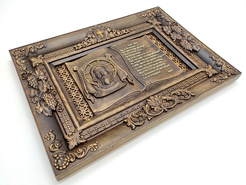 Our Father: the Lord's Prayer Wooden Icon on YOUR Language, Religious ...