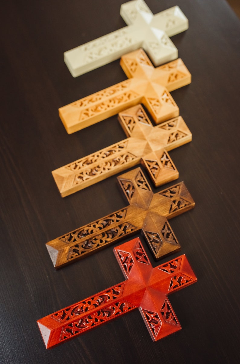Wooden Wall Art Cross Wooden Cross Carved Wooden Cross Wall - Etsy