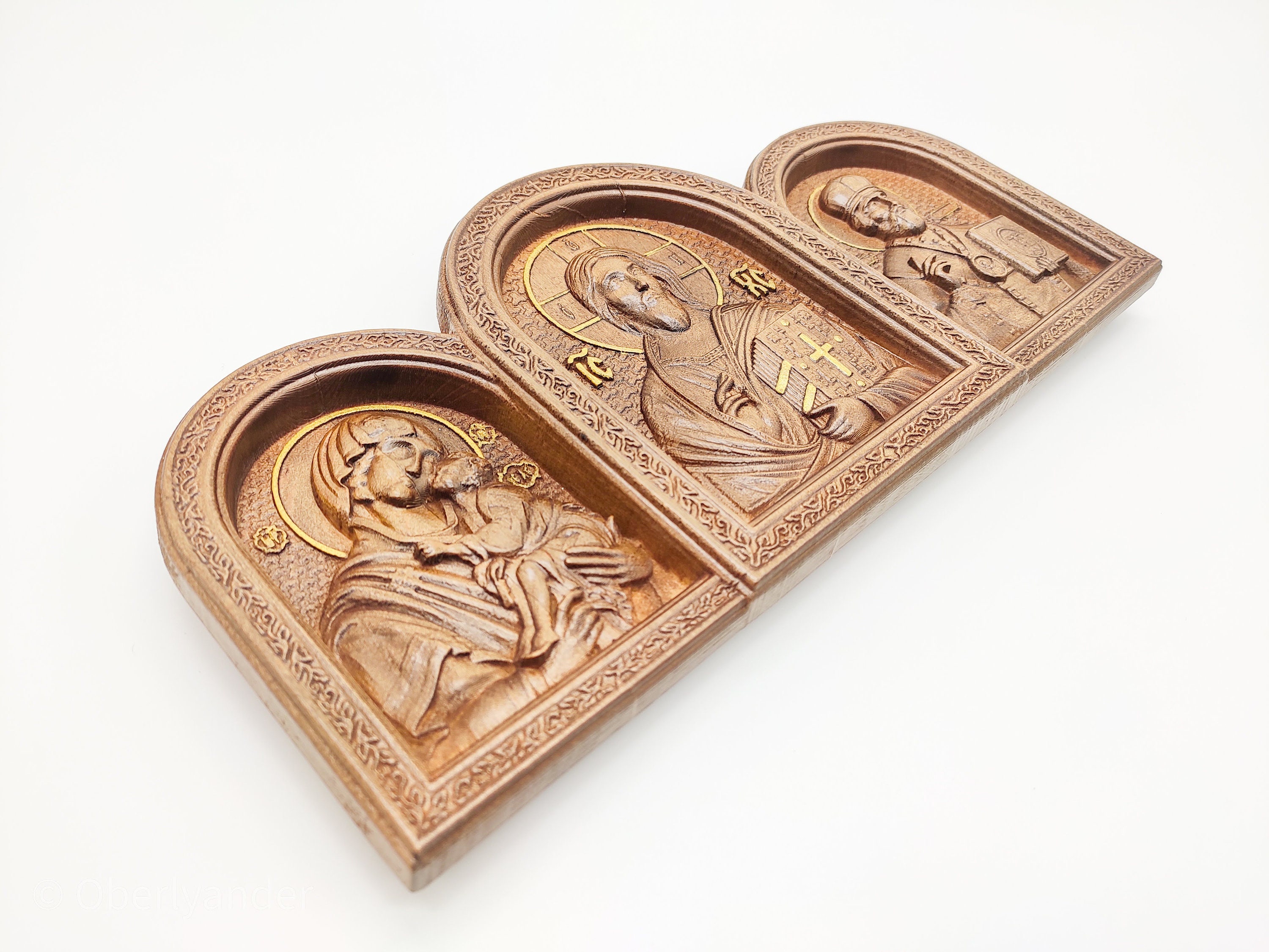 Triptych Wall Art Holy Family Triptych Mary Madonna - Etsy
