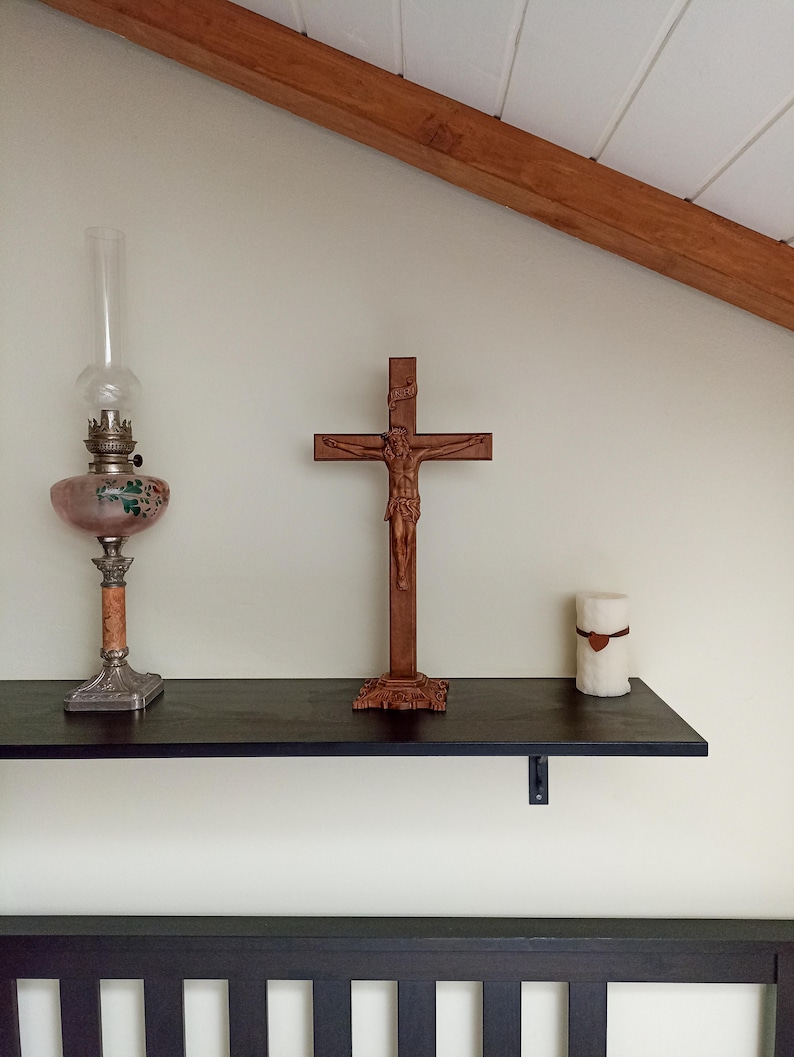 Big Crucifix Catholic Cross 18.5" Height, Crucifix Wooden Cross, Carved ...