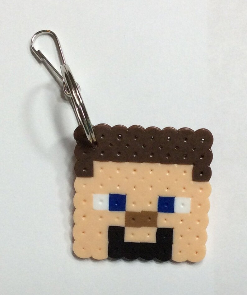 Minecraft Perler Bead Keychain - Etsy