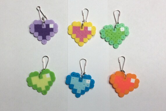 Heart Perler Bead Keychain | Etsy