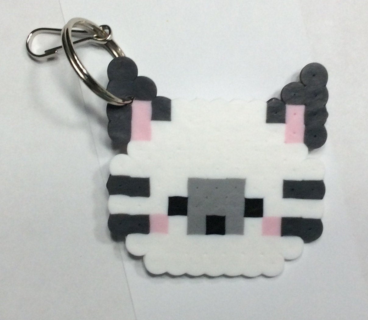 Cat Perler Bead Keychain - Etsy