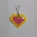 Heart Perler Bead Keychain - Etsy