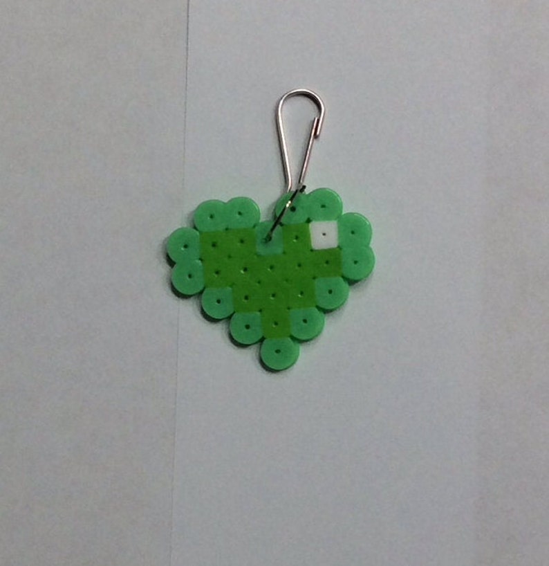 Heart Perler Bead Keychain - Etsy