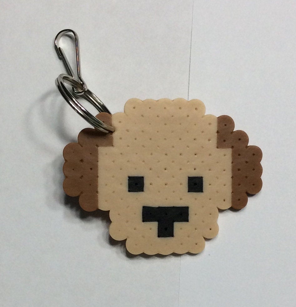 Dog Perler Bead Keychain - Etsy