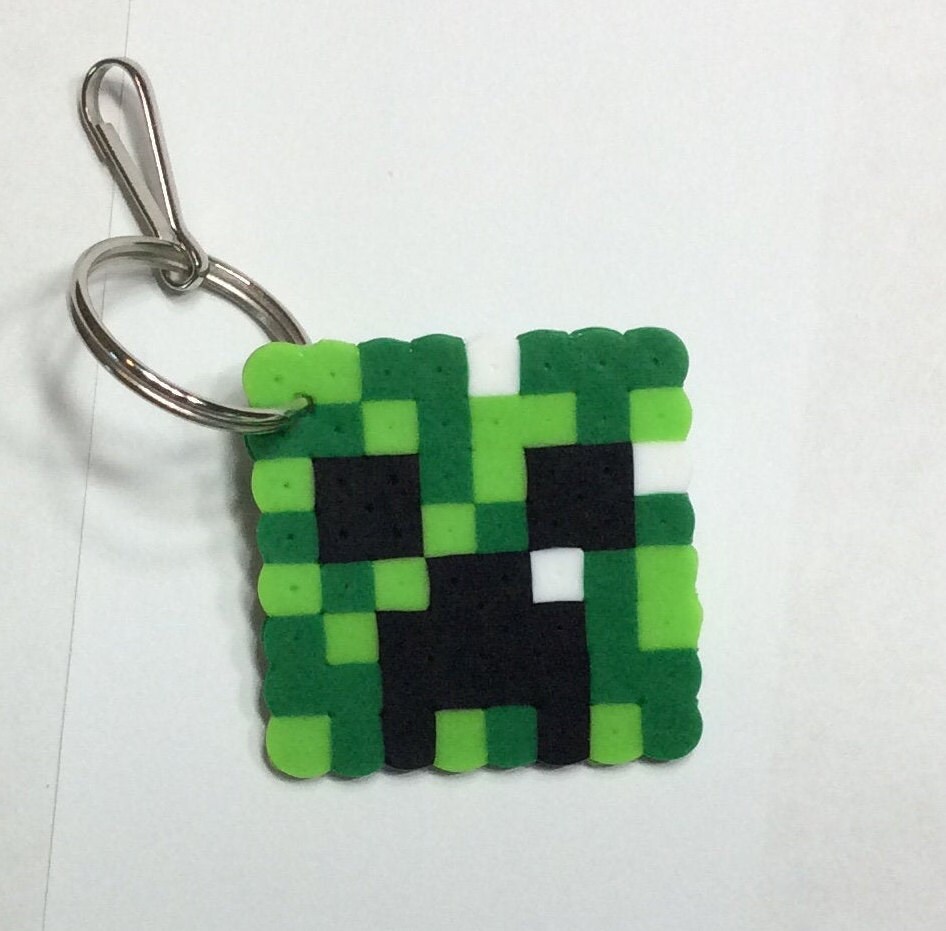 Minecraft Perler Bead Keychain - Etsy