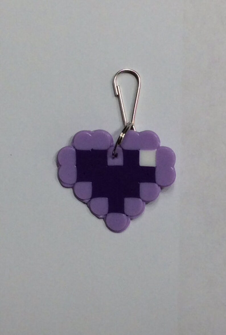 Heart Perler Bead Keychain - Etsy