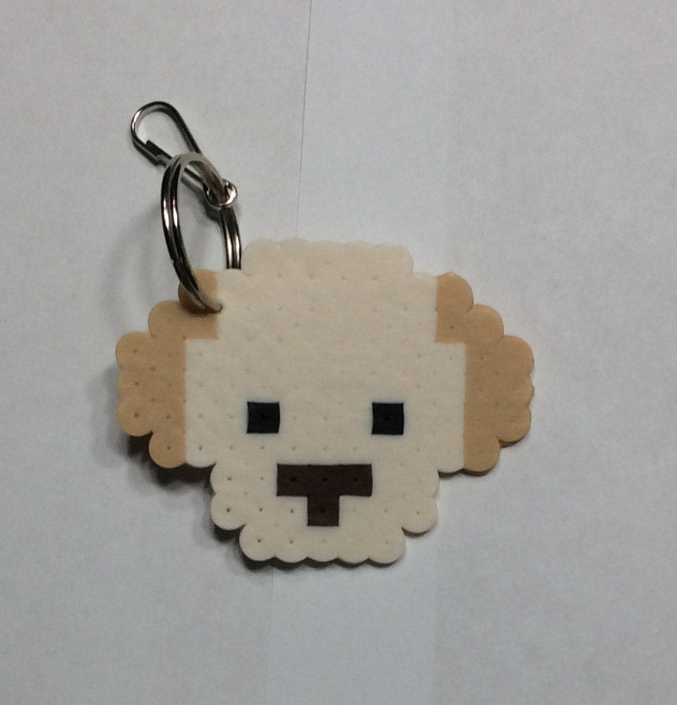 Dog Perler Bead Keychain - Etsy