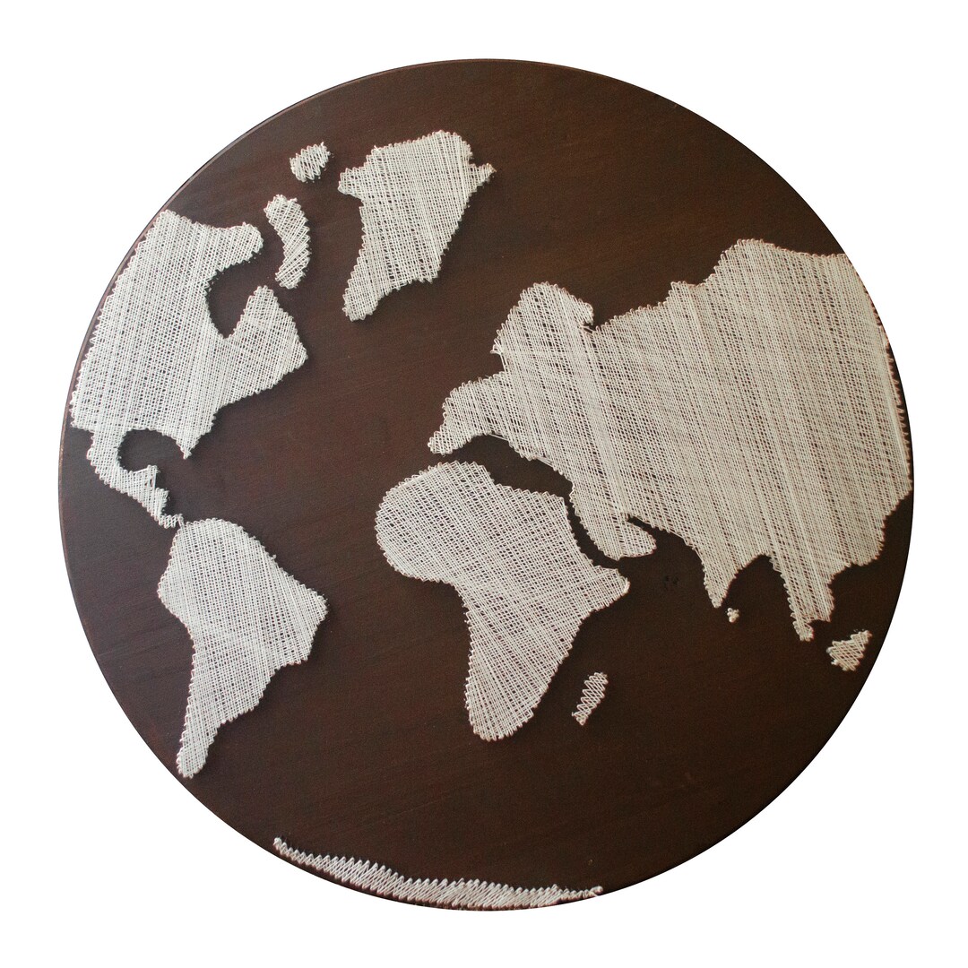 World Map String Art for Home and Office Decor. - Etsy