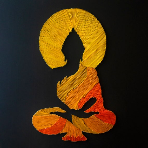 Buddha String Art for Home and Office Decor. | Etsy