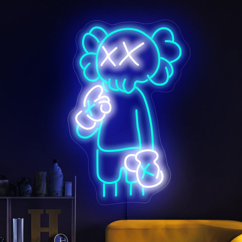 Kaws Neon Light - Etsy