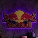 Red Bull Neon Sign, Red Bull Logo, Red Bull Racing Sign, Red Bull Sign ...