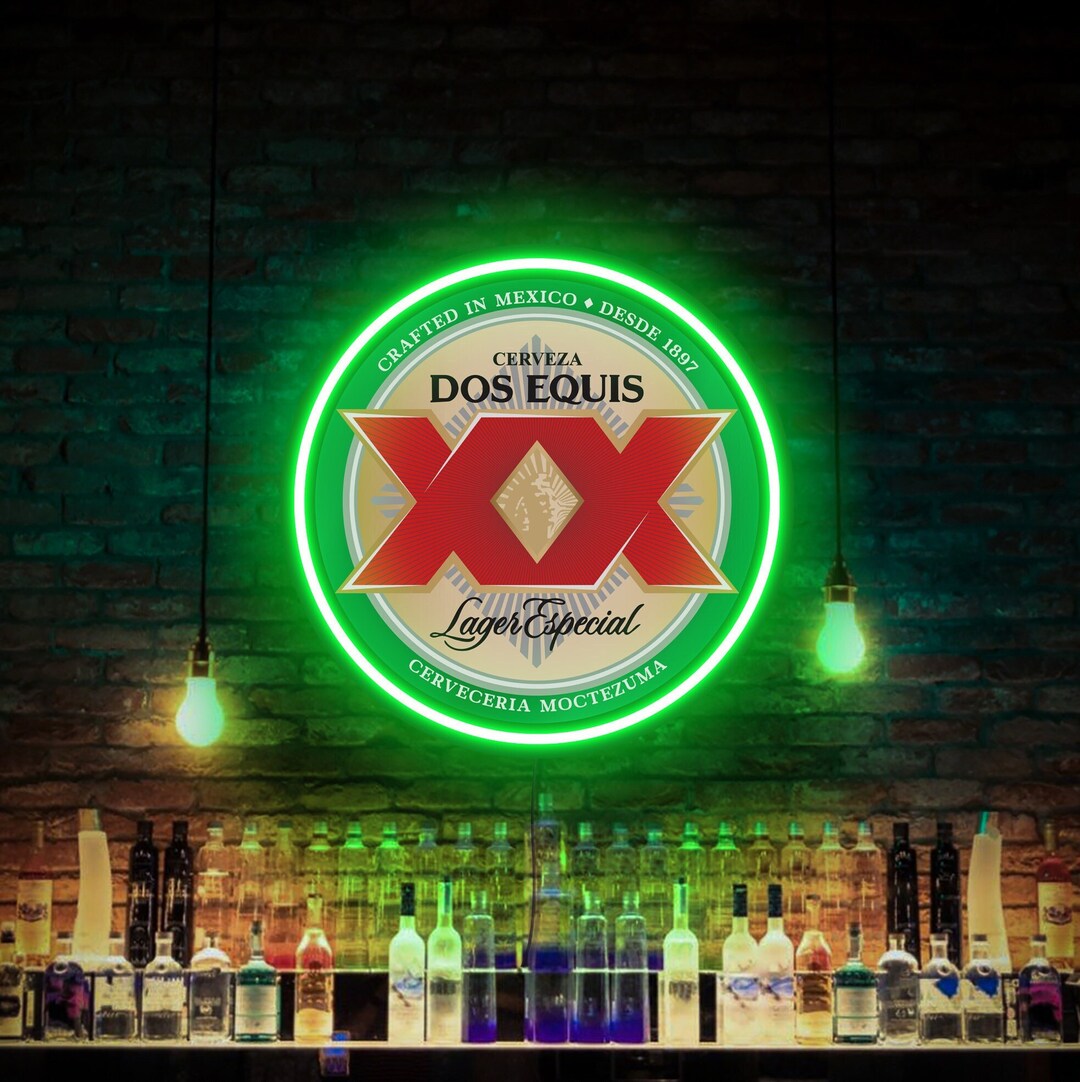 Dos Equis Neon Sign, Dos Equis Light Sign, Dos Equis Logo, Beer Neon ...