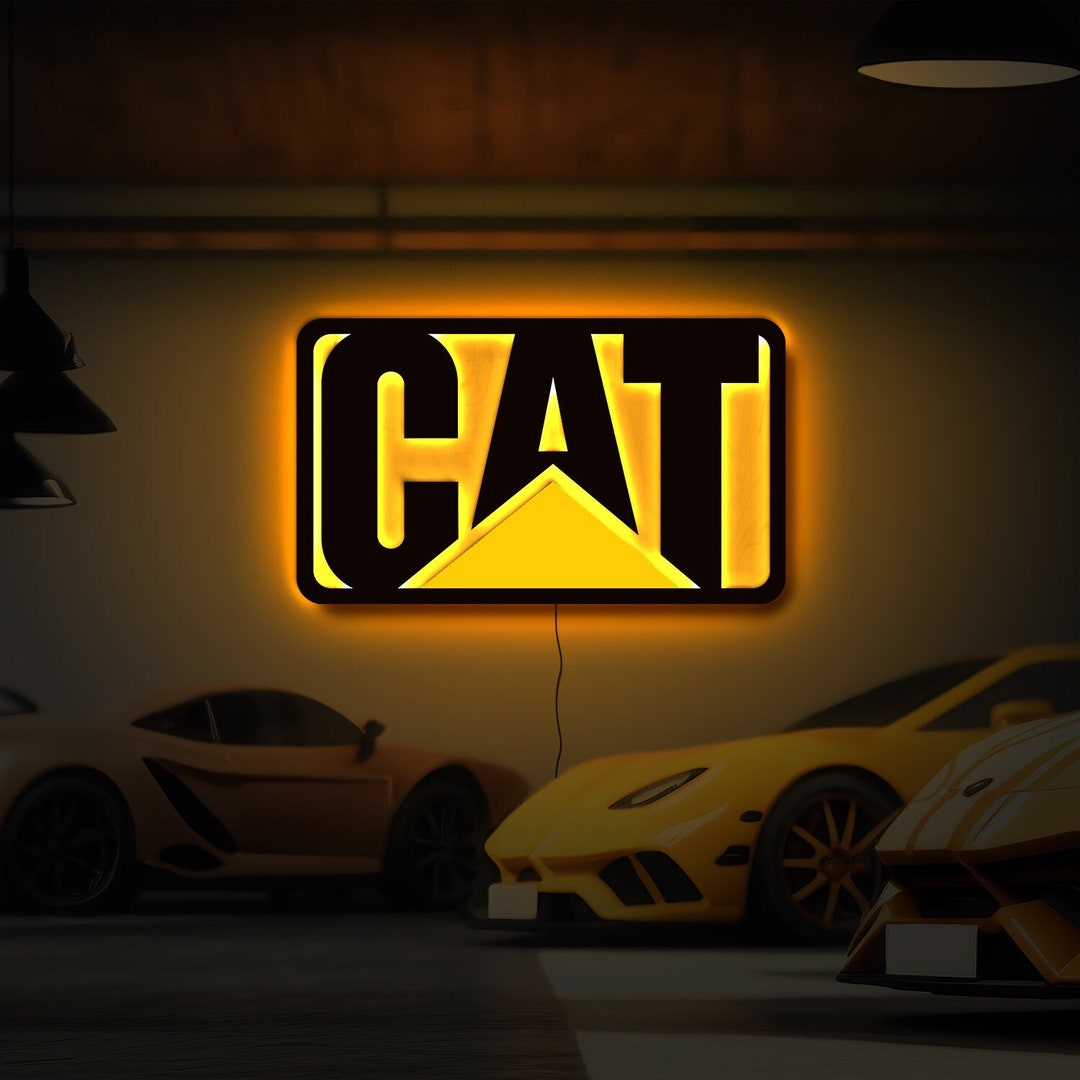 Caterpillar Neon Sign, Caterpillar Logo Sign, Caterpillar Led Sign ...