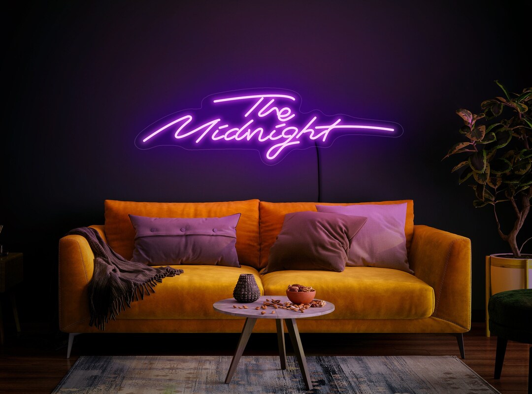 The Midnight Neon Sign, the Midnight Sign, Rock Neon Sign, Rock Band ...