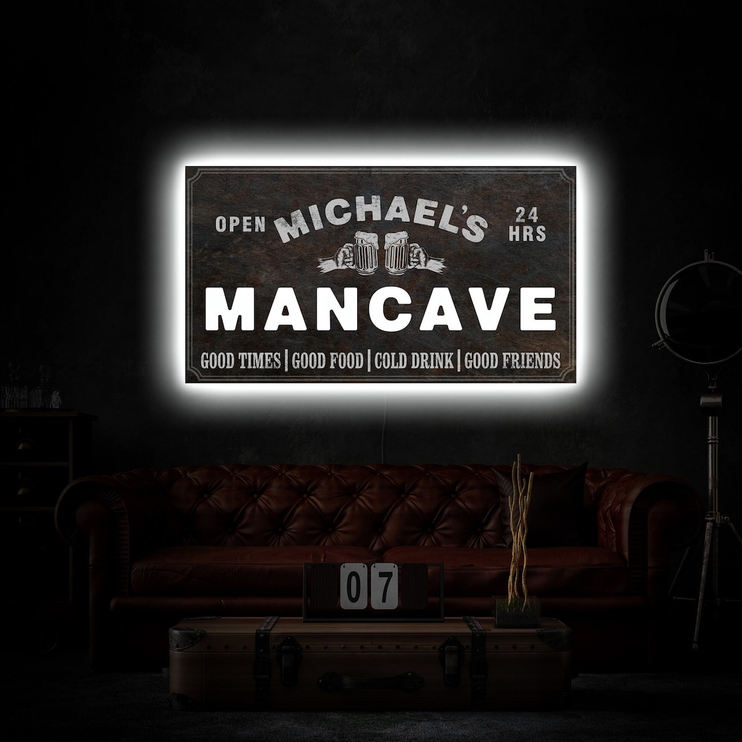 Man Cave Neon Sign, Custom Man Cave Sign, Personalized Man Cave Sign ...