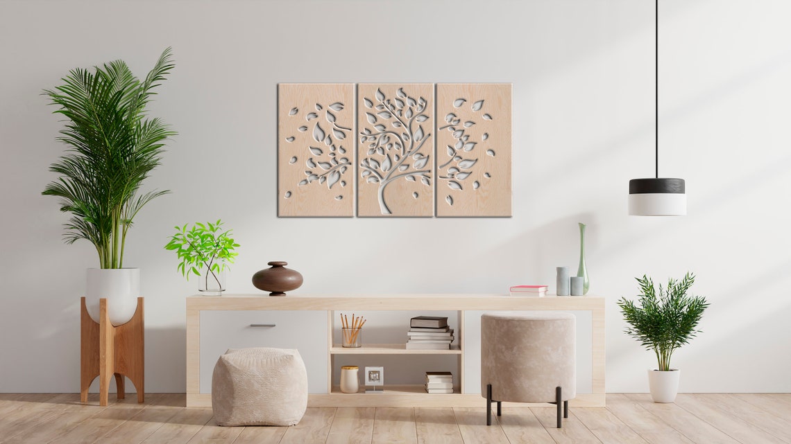 Tree Wood Wall Art Tree Wooden Art Wall Decor Wood Panel - Etsy