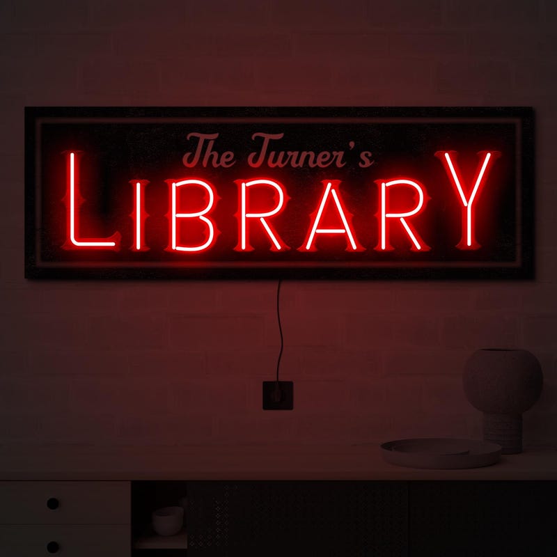 Custom Library Sign - Etsy