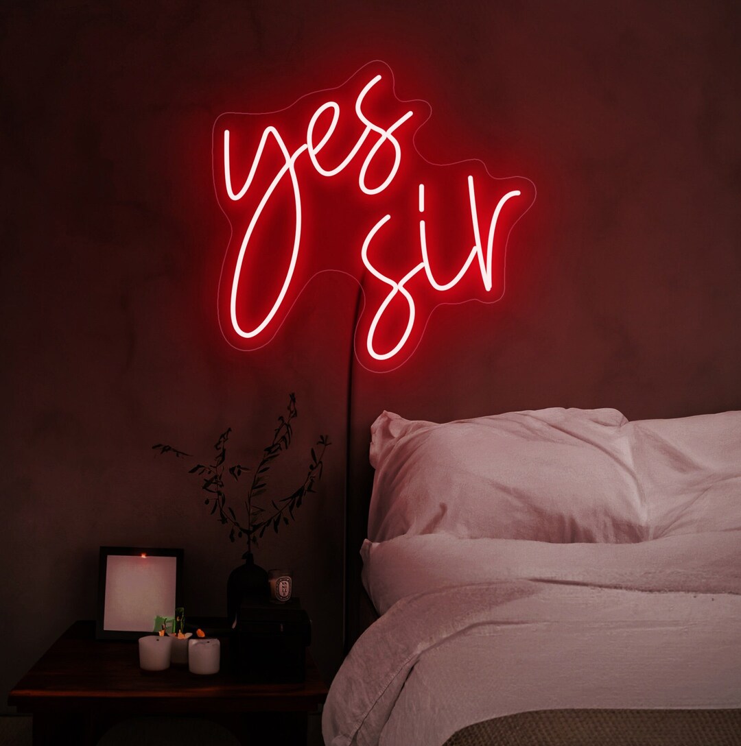 Yes Sir Neon Sign, Proposal Neon Sign, Engagement Neon Sign, Yes Sir ...