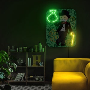 Monopoly Neon Light, Monopoly Light Sign, Monopoly Man Sign, Monopoly ...