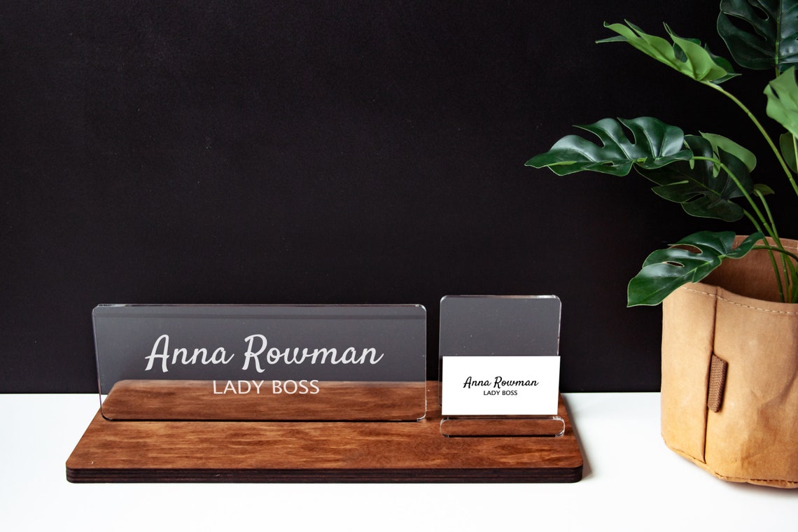 Desk Name Plate for Womenlady Boss Giftsecretary Name | Etsy