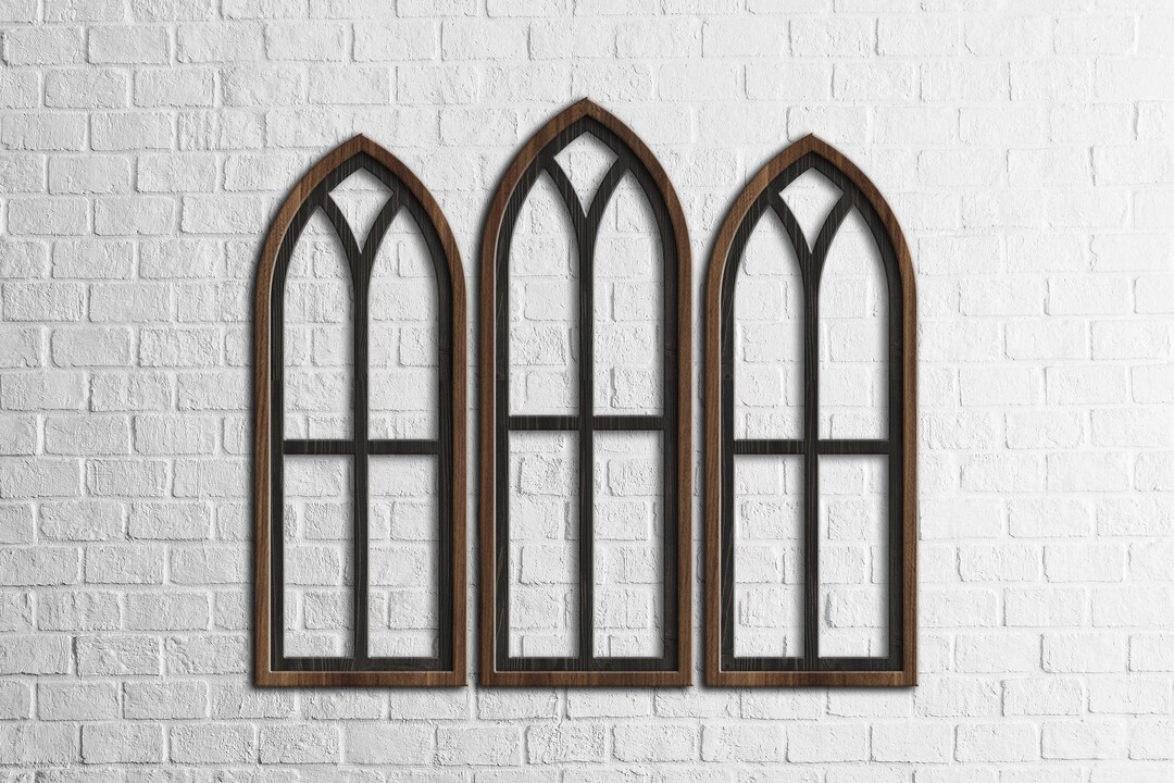 Cathedral Window Frame, Arches Wall Decor, Window Frame Wall Decor ...