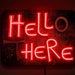 Hello There Neon Sign, Hell Here Neon Sign, Halloween Neon Sign, Decor ...