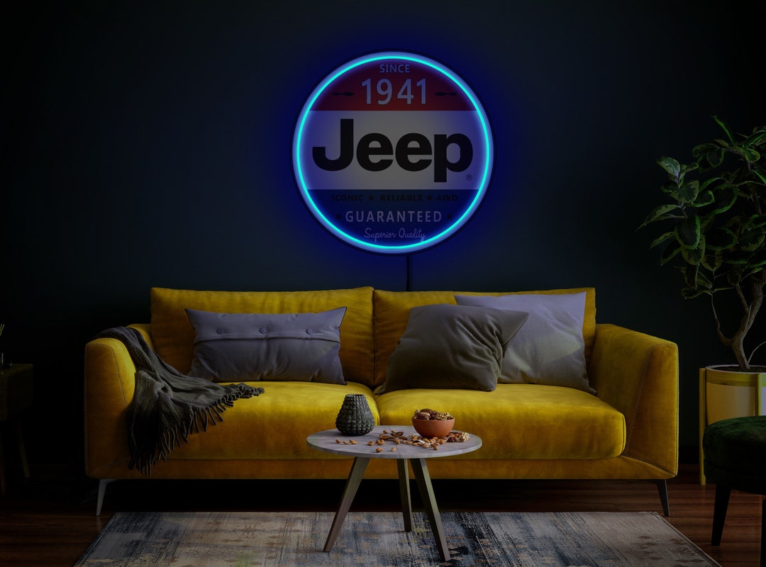 Jeep Neon Sign, Jeep Led Sign, Jeep Light Sign, Jeep Gift, Garage Neon ...