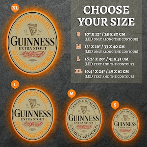 Guinness Neon Sign, Guinness Led Sign, Guinness Light, Guinness Beer ...