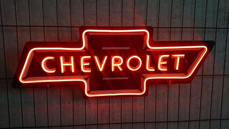 Chevrolet Neon Sign, Chevrolet Led Sign, Chevrolet Gift, Chevrolet ...