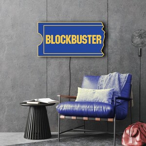 Blockbuster Neon Sign, Blockbuster Light Sign, Blockbuster Led Sign ...