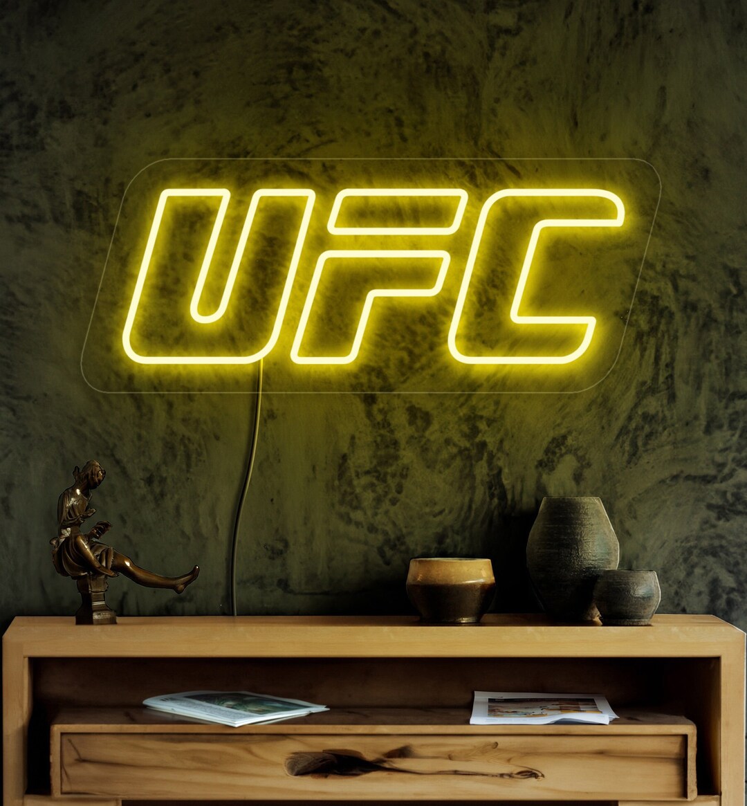 UFC Neon Sign, UFC Logo, Ufc Light, Boxing Neon Sign, Fighting Neon ...