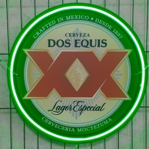Dos Equis Neon Sign, Dos Equis Light Sign, Dos Equis Logo, Beer Neon ...