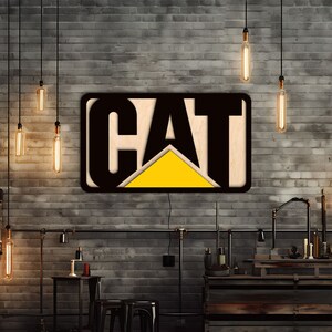 Caterpillar Neon Sign, Caterpillar Logo Sign, Caterpillar Led Sign ...
