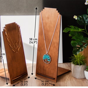 Wood Necklace Display Stand, Necklace Display Wooden, Wood Jewelry ...