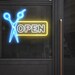 Scissors Neon Sign, Barbershop Open Neon Sign, Open Neon Sign, Hair ...